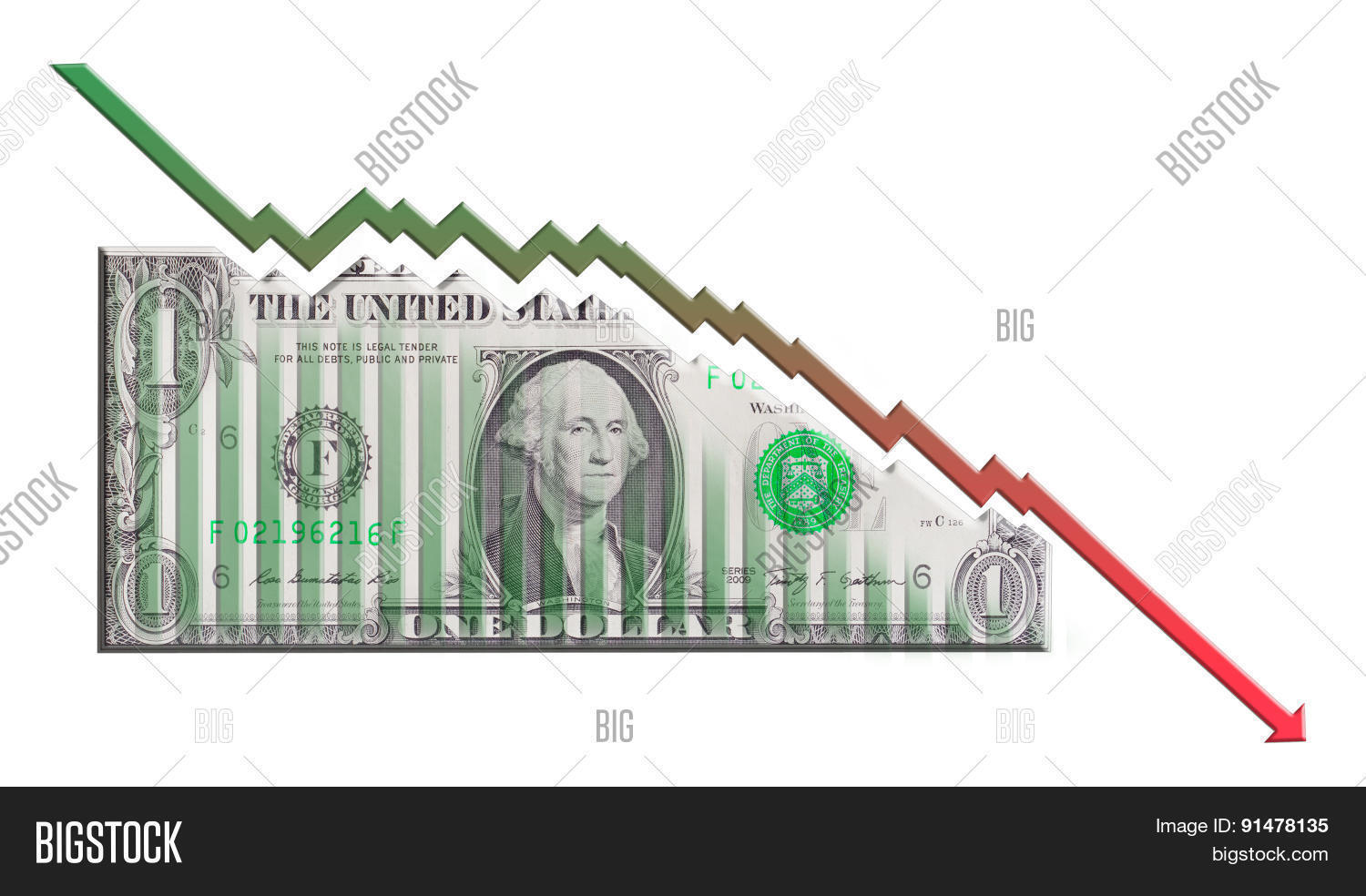 Dollar Declining Graph Image & Photo (Free Trial) | Bigstock