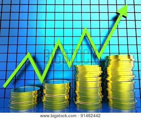 Increase Cash Graph Image & Photo (Free Trial) | Bigstock