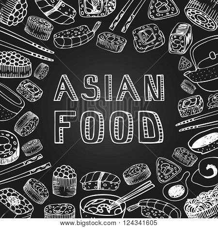 Asian Food Background Vector & Photo (Free Trial) | Bigstock