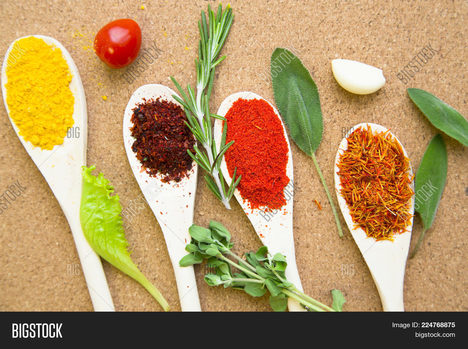 Set Four Spices On Image & Photo (Free Trial) | Bigstock