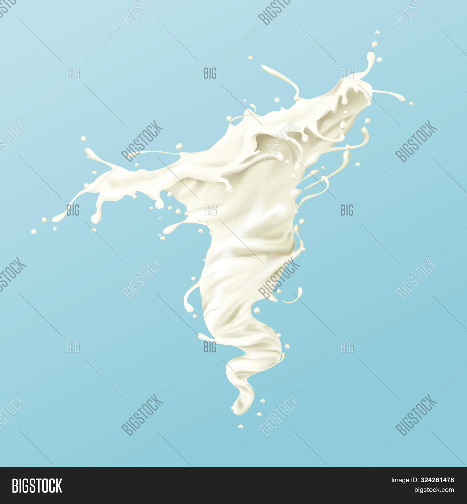 Milk Swirl White Paint Image & Photo (Free Trial) | Bigstock