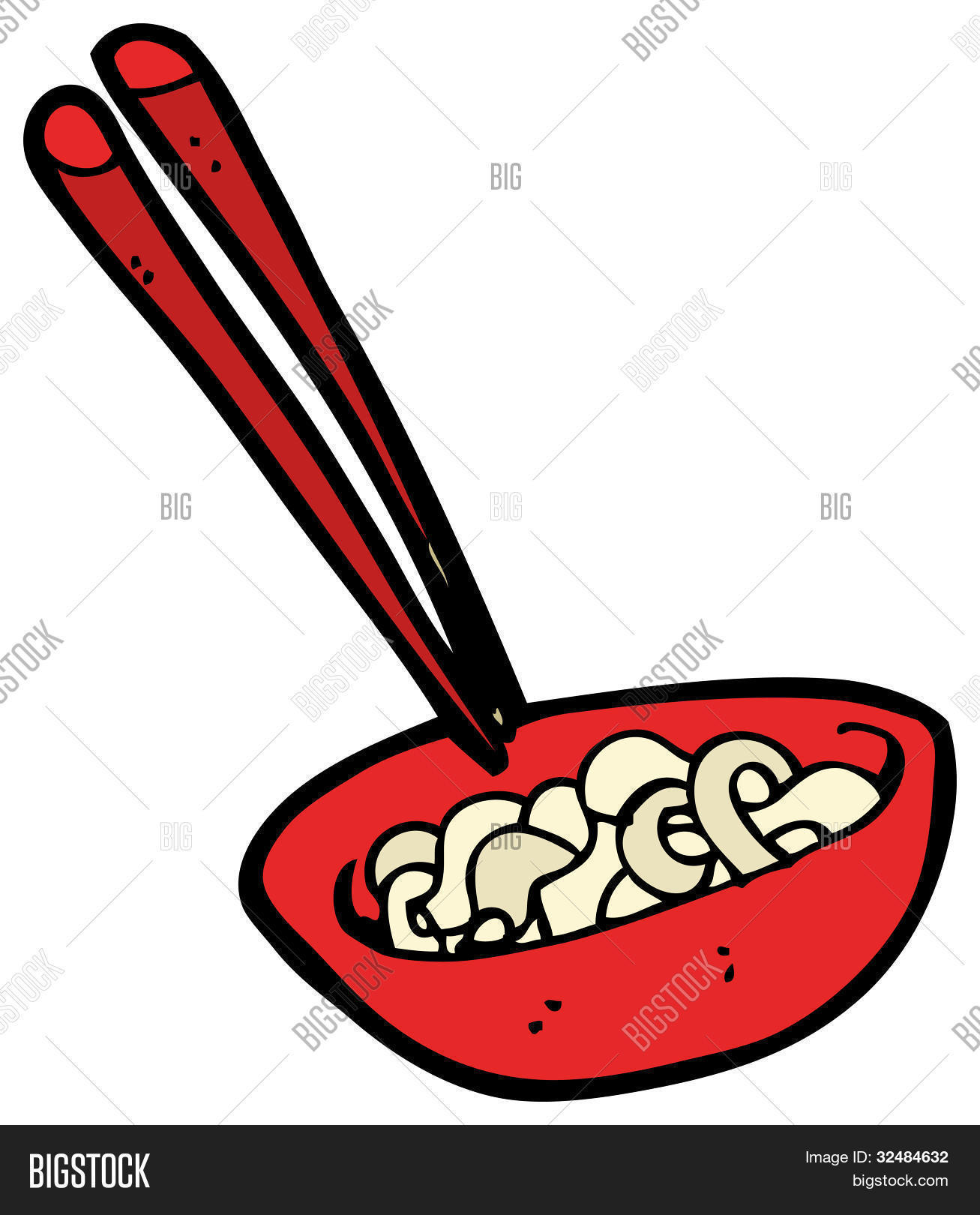 Cartoon Noodle Bowl Image & Photo (Free Trial) | Bigstock