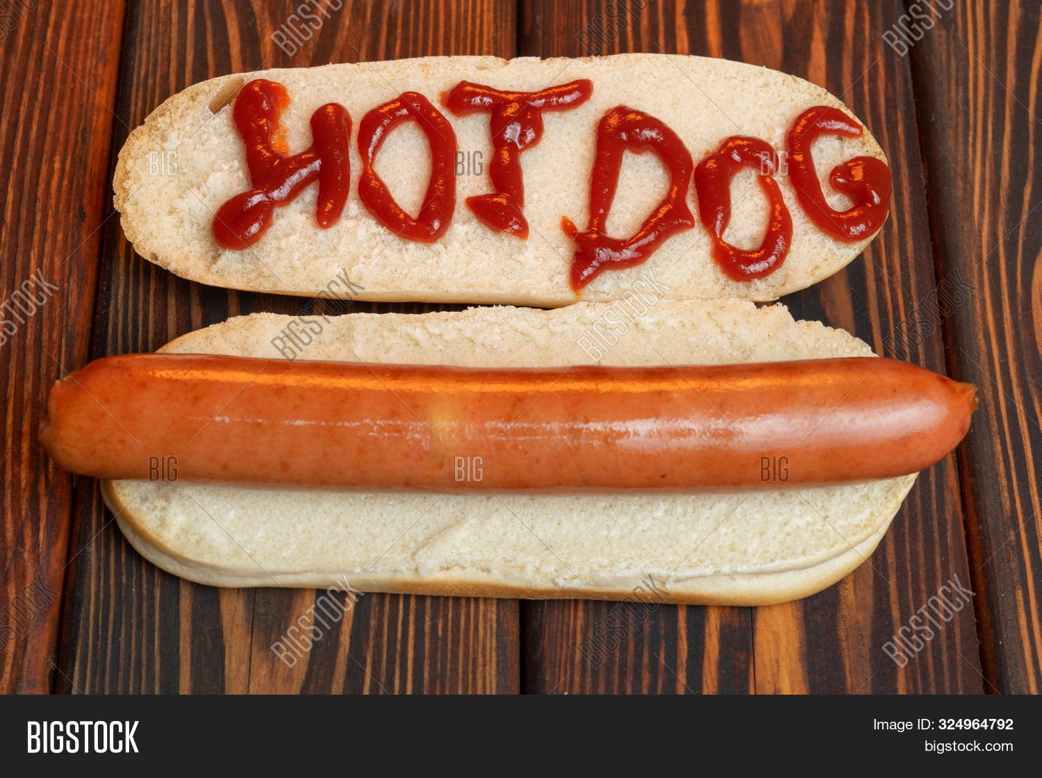 Hot Dog Bun Sausage On Image & Photo (Free Trial) | Bigstock