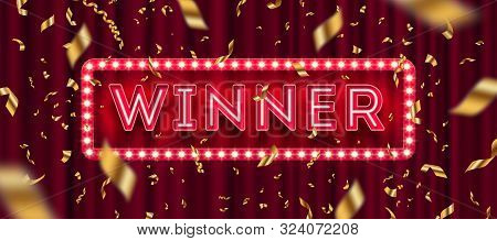 Neon Light Winner Vector & Photo (Free Trial) | Bigstock