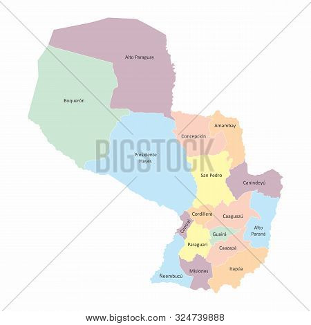 Paraguay Map 矢量图和照片（免费试用） | Bigstock