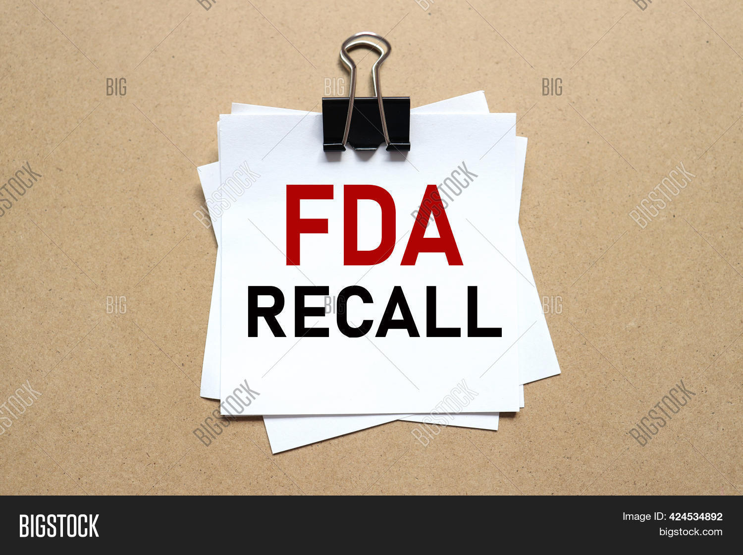Fda Recall. Paper Image & Photo (Free Trial) | Bigstock