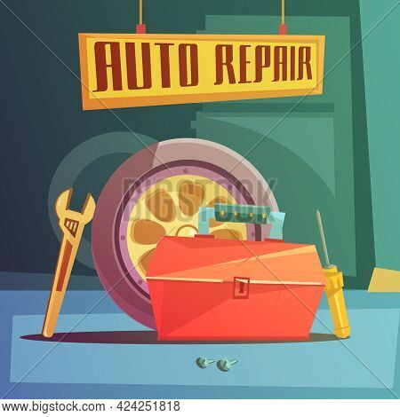Auto Repair Cartoon Vector & Photo (Free Trial) | Bigstock