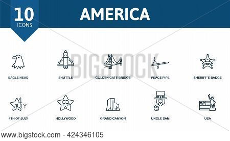 Usa Icon Set. Vector & Photo (Free Trial) | Bigstock