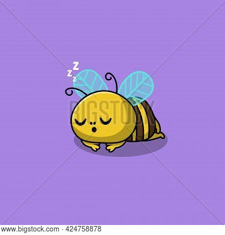Cute Bee Sleeping Vector & Photo (Free Trial) | Bigstock