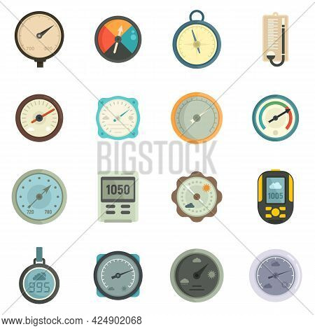 Barometer Icons Set. Vector & Photo (Free Trial) | Bigstock