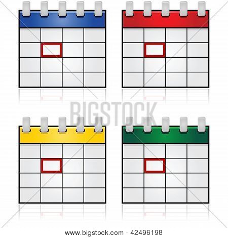 Calendar Icons Vector & Photo (Free Trial) | Bigstock