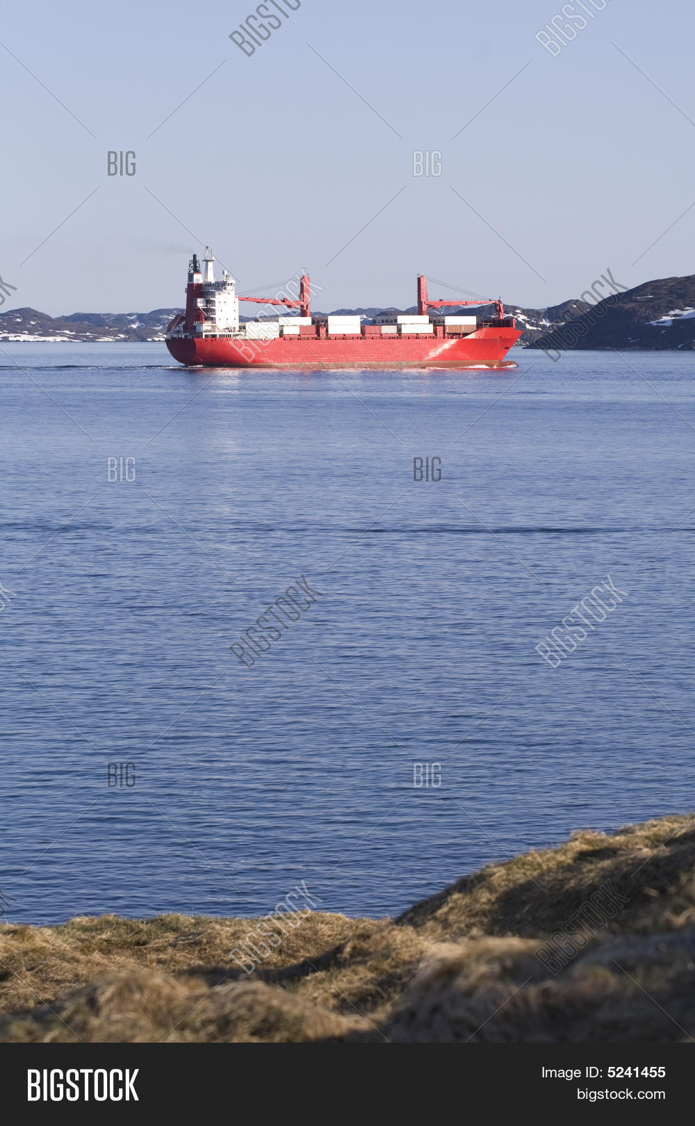 Red Container Ship Image & Photo (Free Trial) | Bigstock