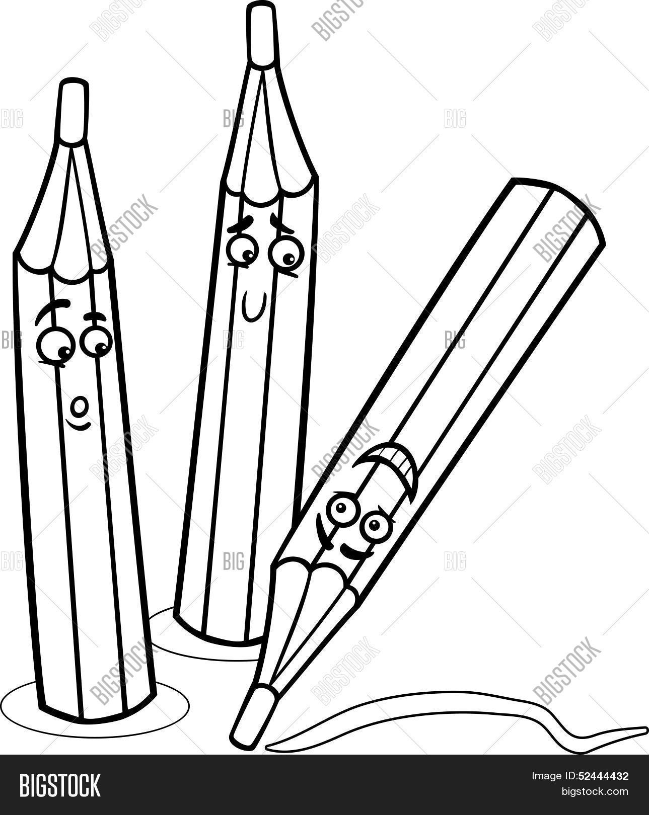 Crayons Cartoon Vector & Photo (Free Trial) | Bigstock