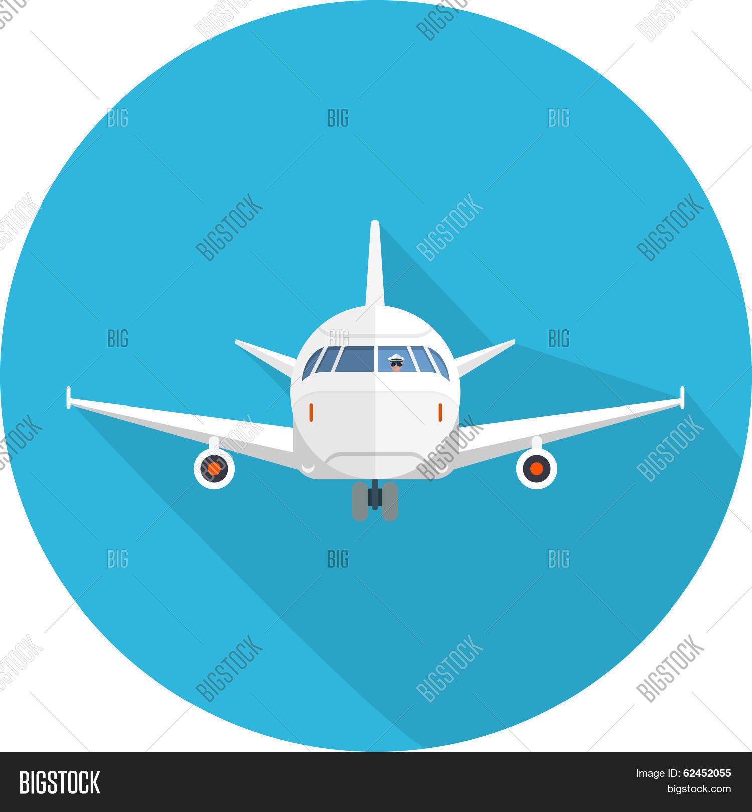 Airplane Flat Icon Vector & Photo (Free Trial) | Bigstock