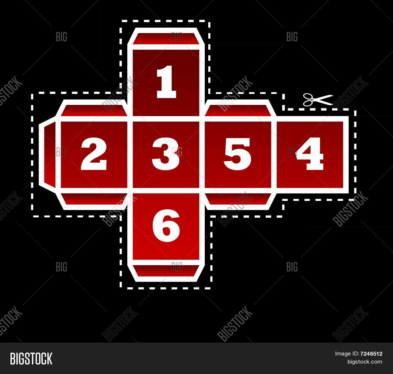 Folding Dice Template Image & Photo (Free Trial) | Bigstock