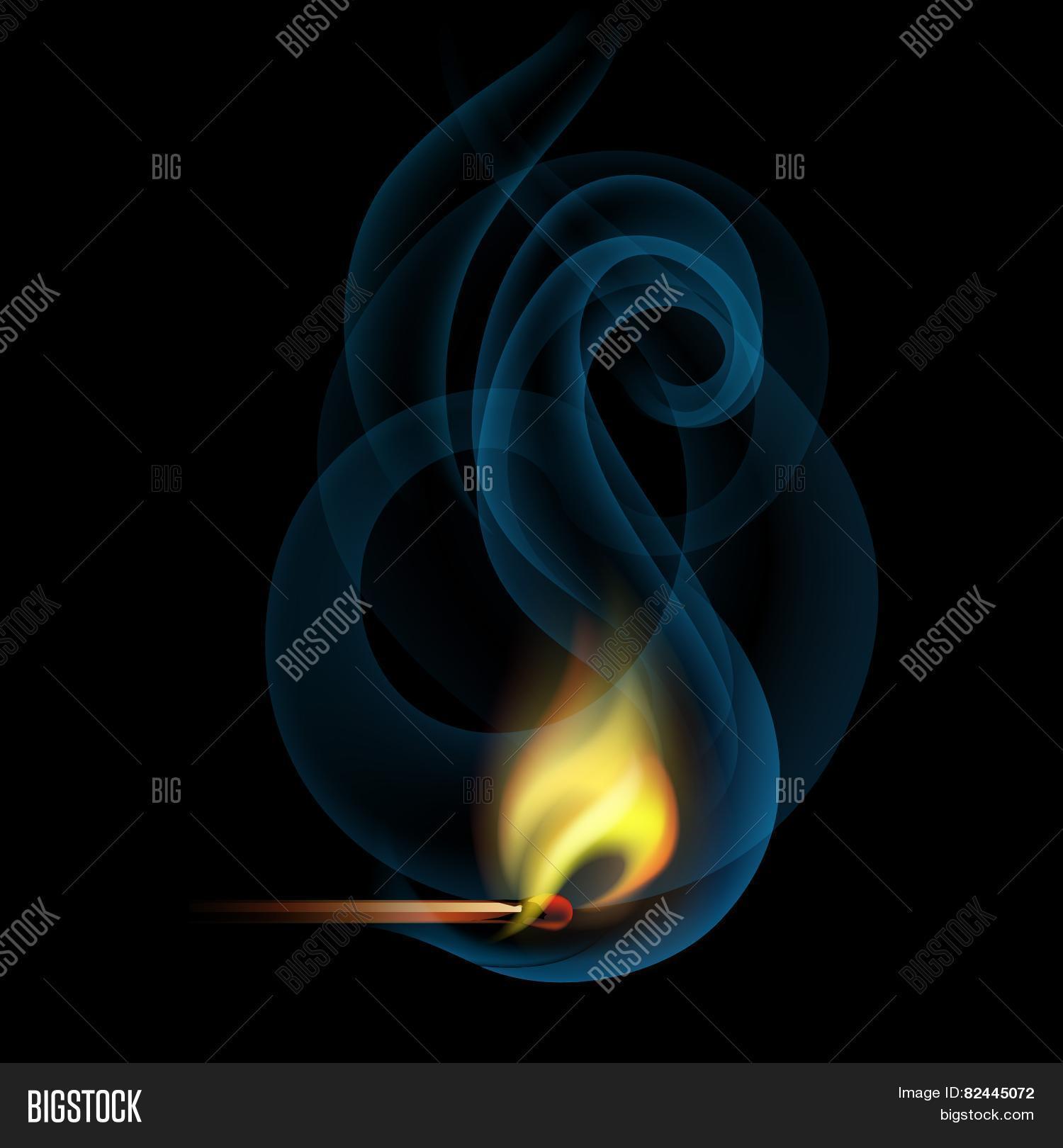 Vector Lighted Match Vector & Photo (Free Trial) | Bigstock
