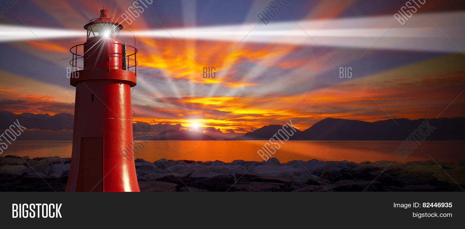 Red Lighthouse Light Image & Photo (Free Trial) | Bigstock