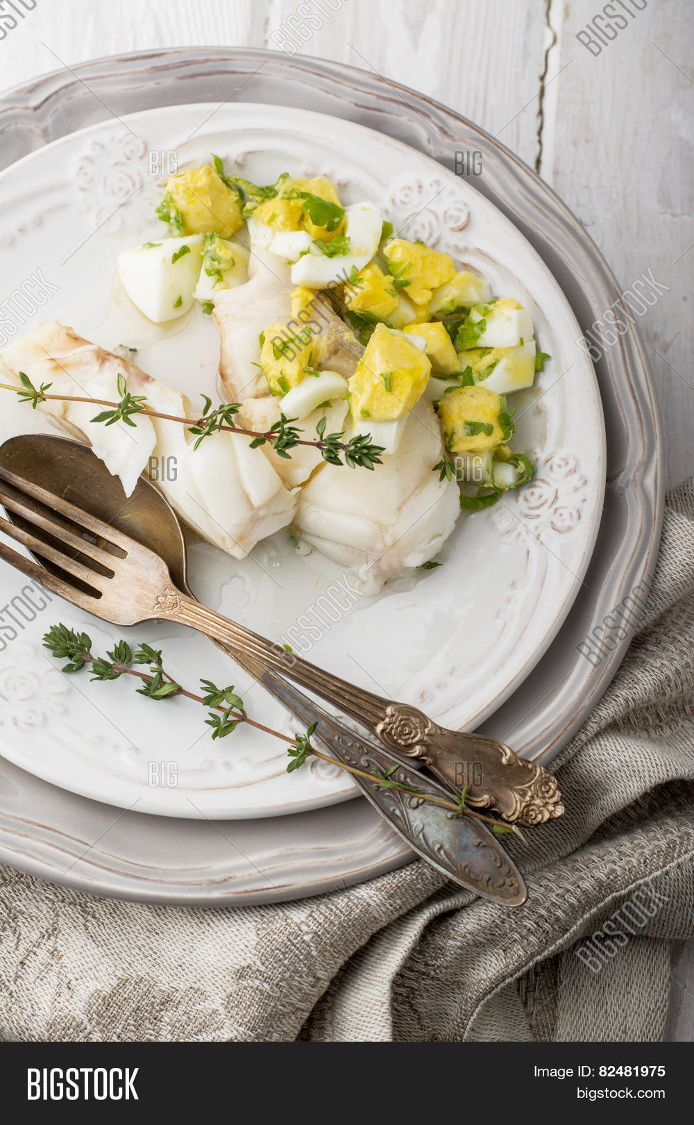 Boiled White Fish Cod Image & Photo (Free Trial) | Bigstock