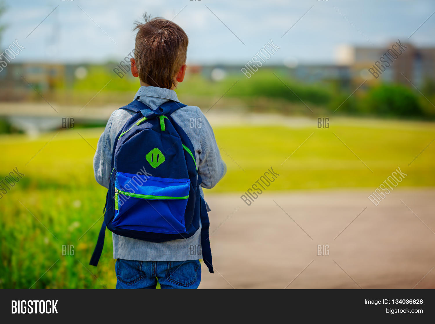 Little Boy Backpack Go Image & Photo (Free Trial) | Bigstock