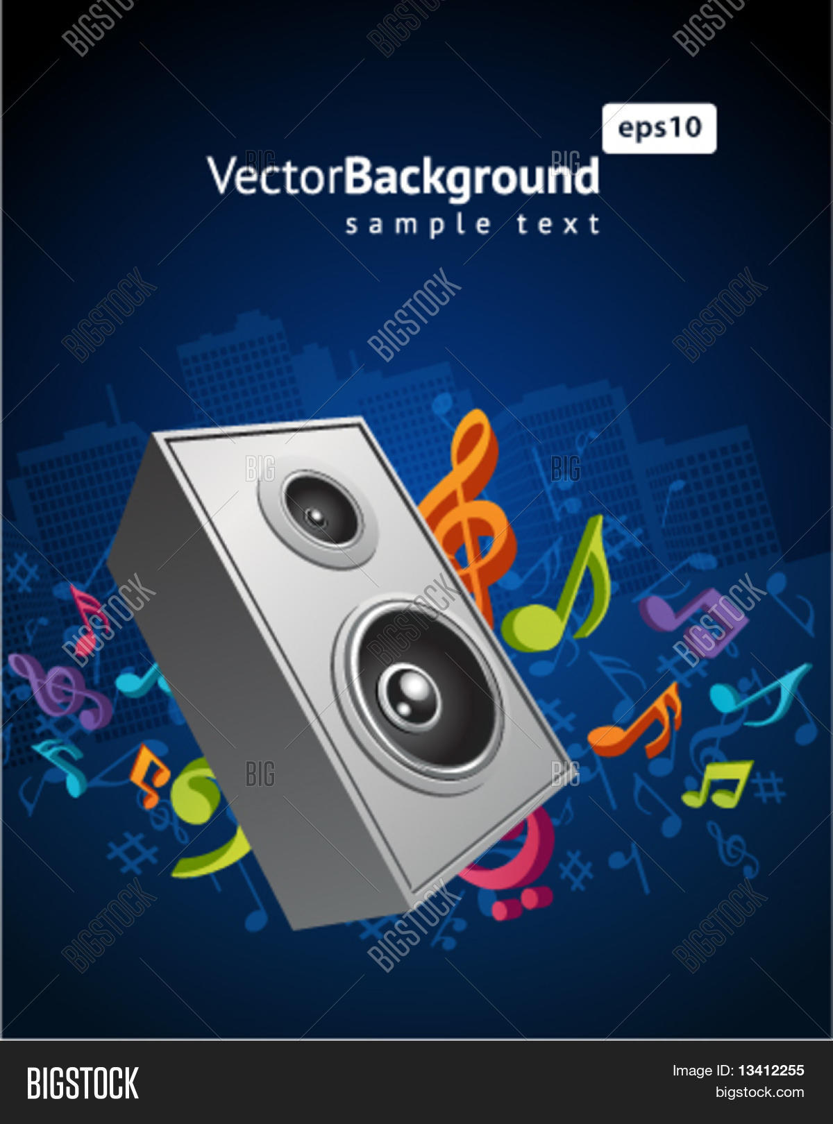 Speaker Fly 3d Music Vector & Photo (Free Trial) | Bigstock