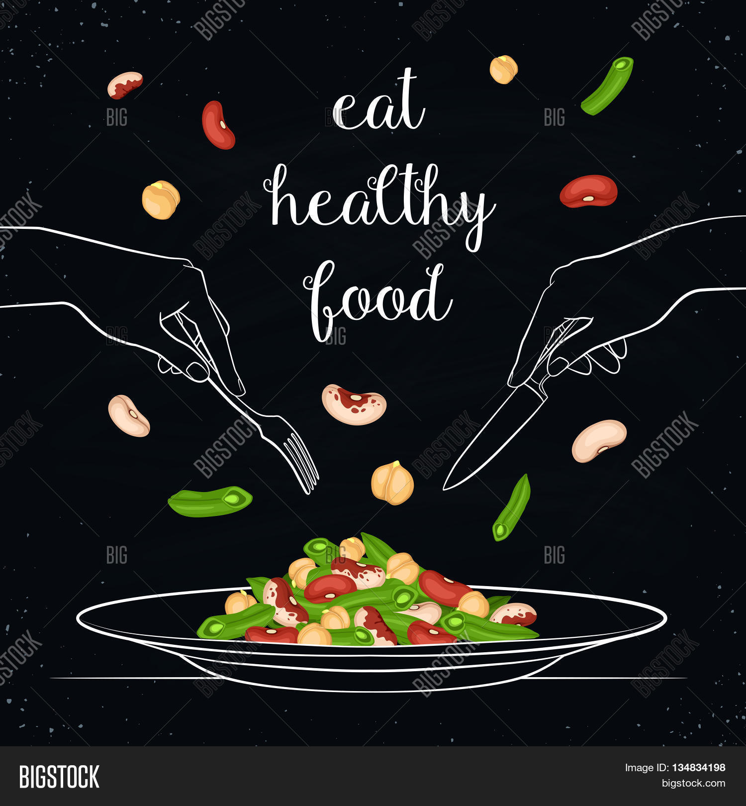 Eat Healthy Food Vector & Photo (Free Trial) | Bigstock