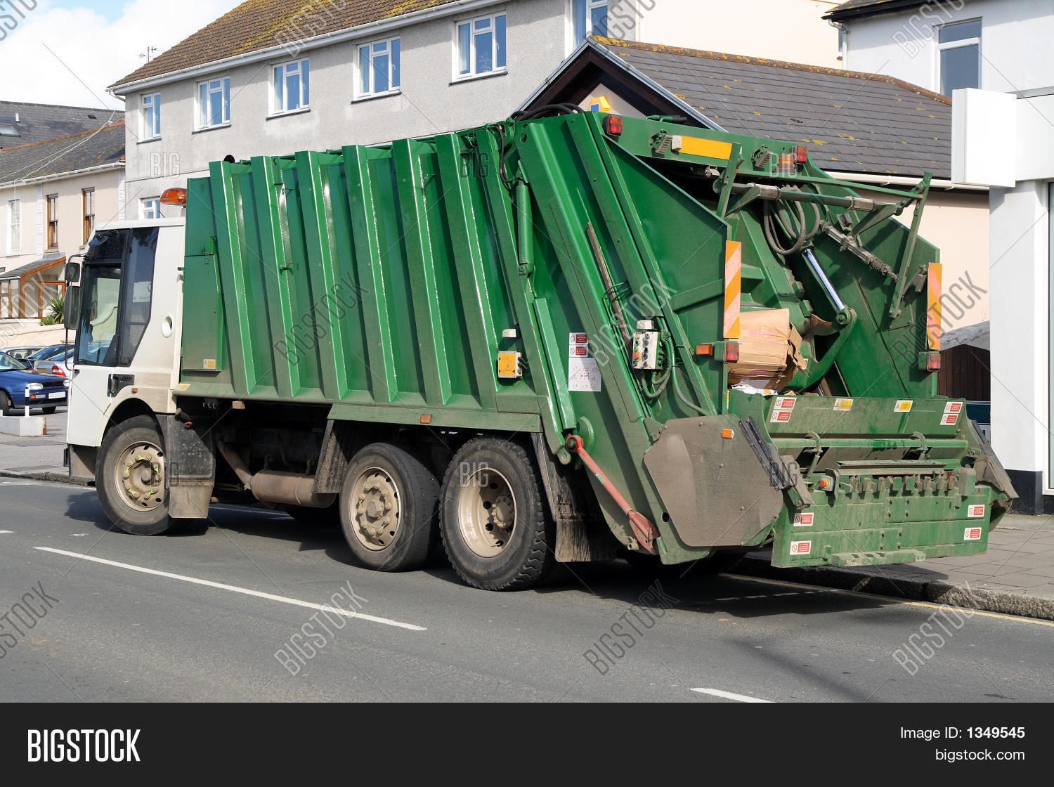 Green Rubbish Truck Image & Photo (Free Trial) | Bigstock