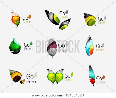 Set Leaf Logos. Vector & Photo (Free Trial) | Bigstock