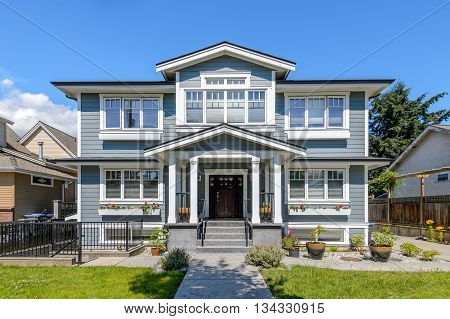 Luxury Blue House Image & Photo (Free Trial) | Bigstock