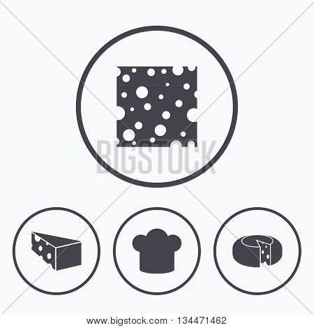Cheese Icons. Round Vector & Photo (Free Trial) | Bigstock