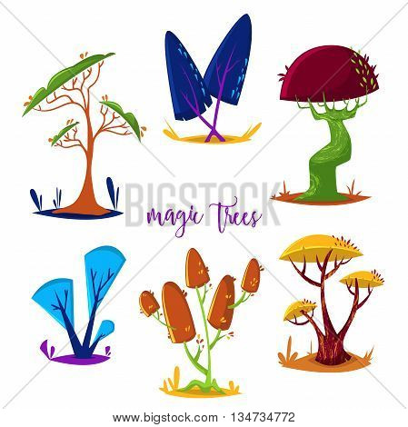 Magic Trees Set. Vector & Photo (Free Trial) | Bigstock