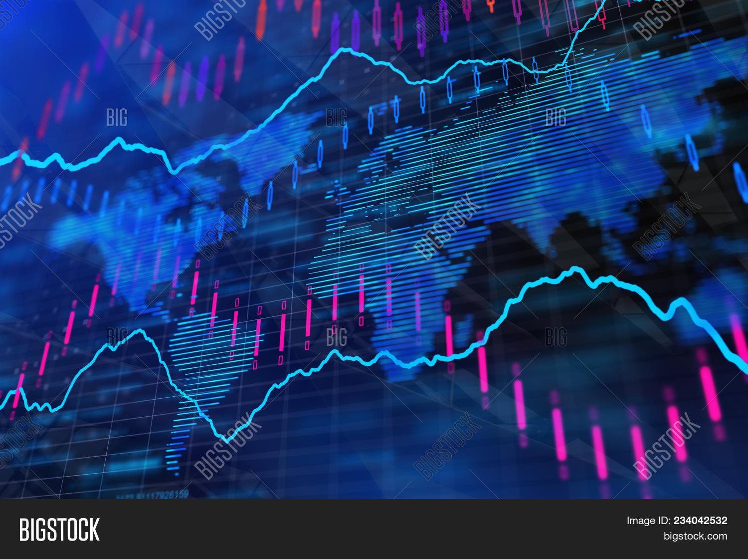 Blue Forex Background Image & Photo (Free Trial) | Bigstock