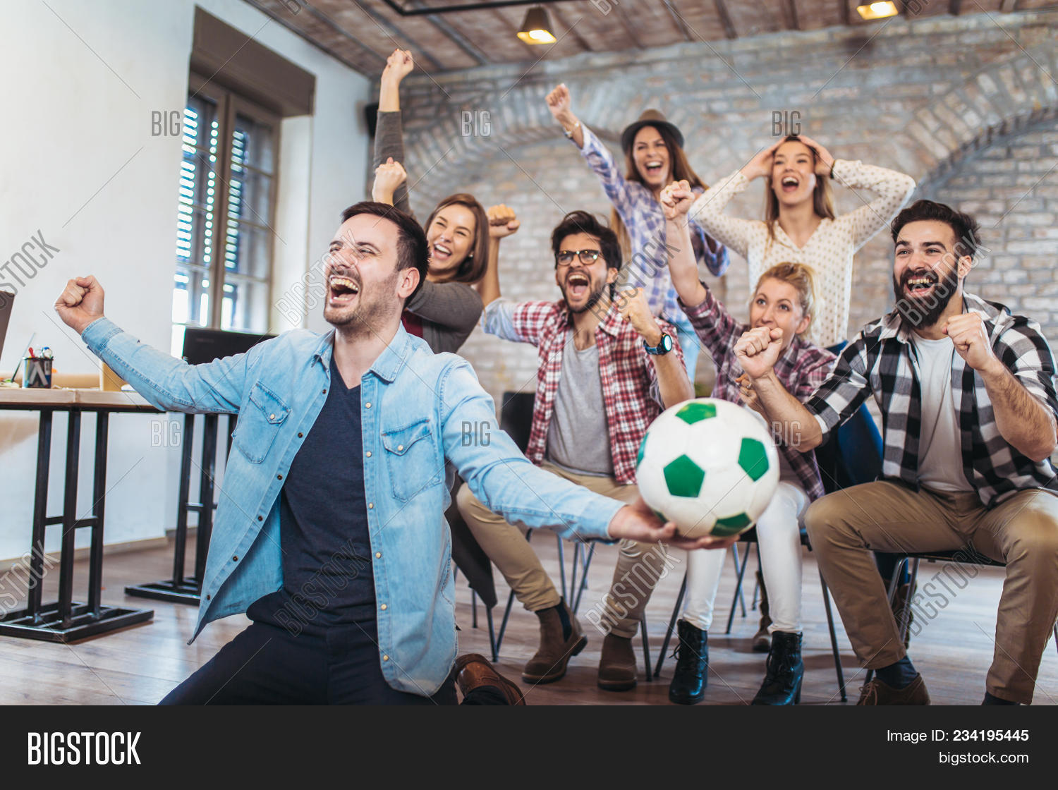 Happy Friends Football Image & Photo (Free Trial) | Bigstock