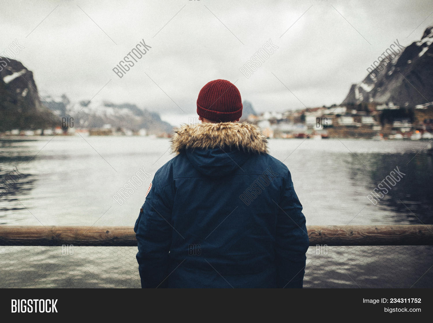 Traveler Man On Bridge Image & Photo (Free Trial) | Bigstock