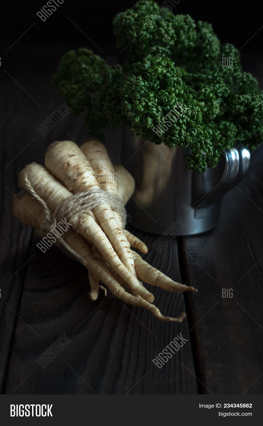 Bunch Roots Parsley On Image & Photo (Free Trial) | Bigstock