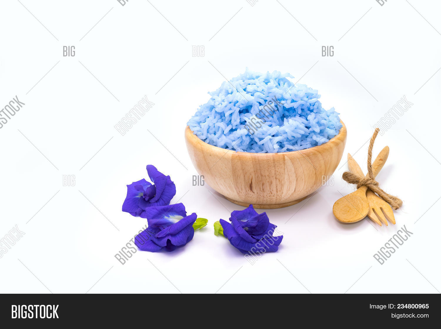 Rice Cooked Blue Image & Photo (Free Trial) | Bigstock
