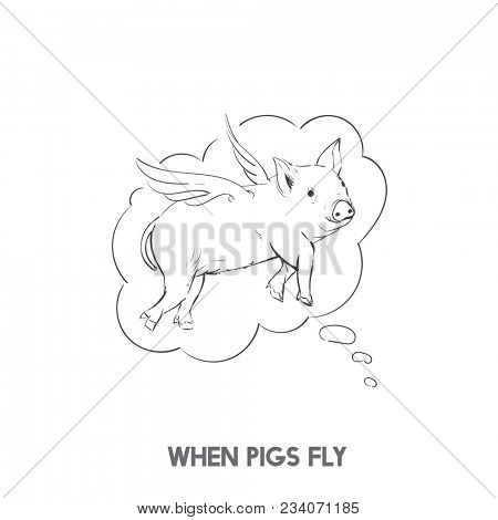 When Pigs Fly Idiom Image & Photo (Free Trial) | Bigstock