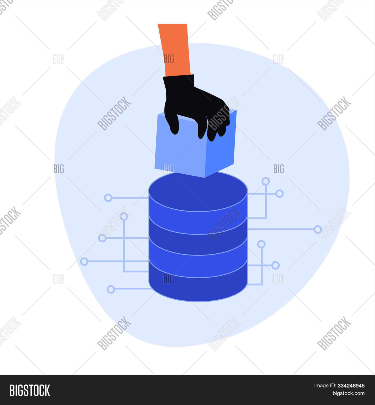 Database Leaks. Hand Vector & Photo (Free Trial) | Bigstock