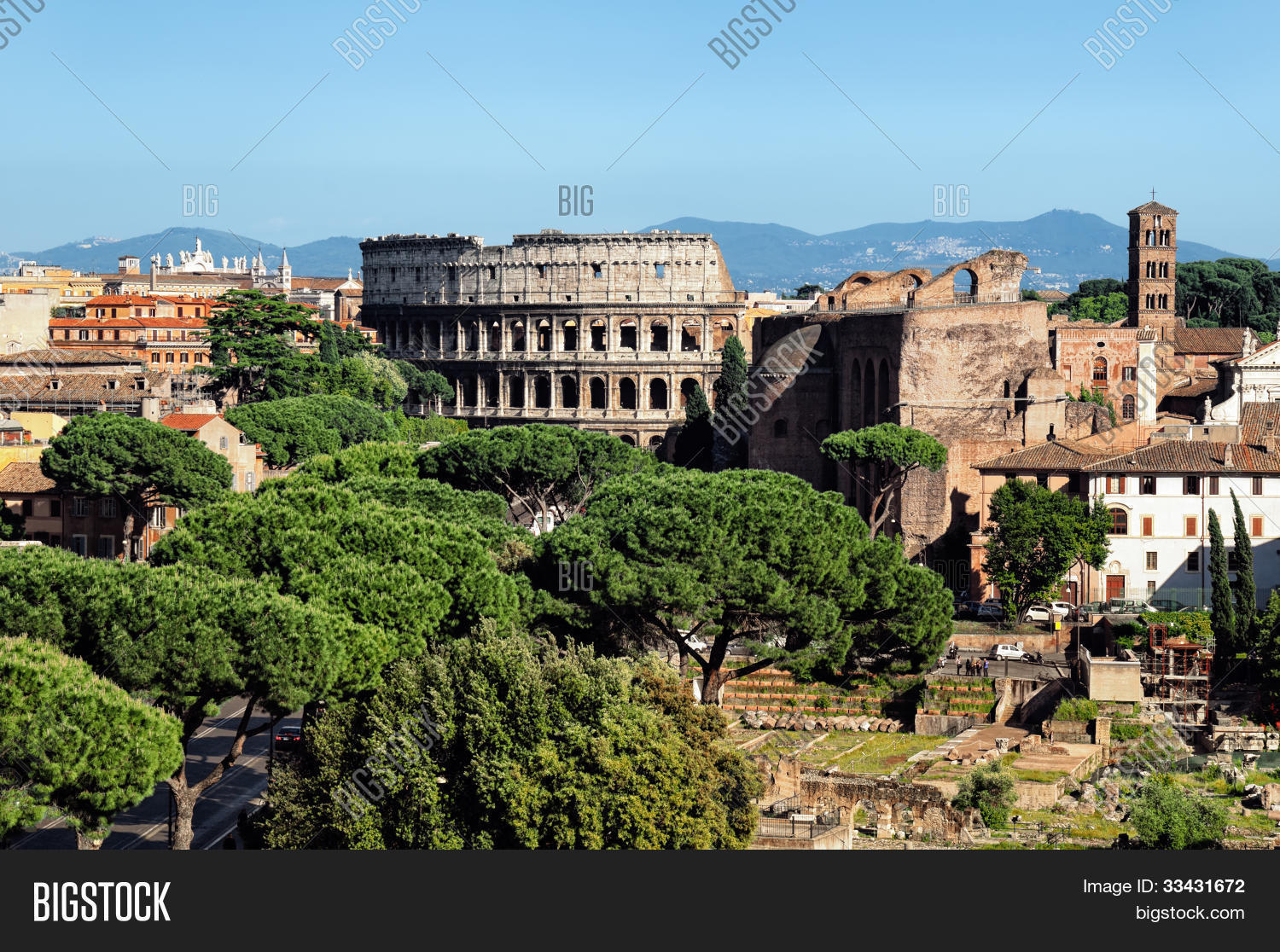 Rome Skyline Image & Photo | Bigstock