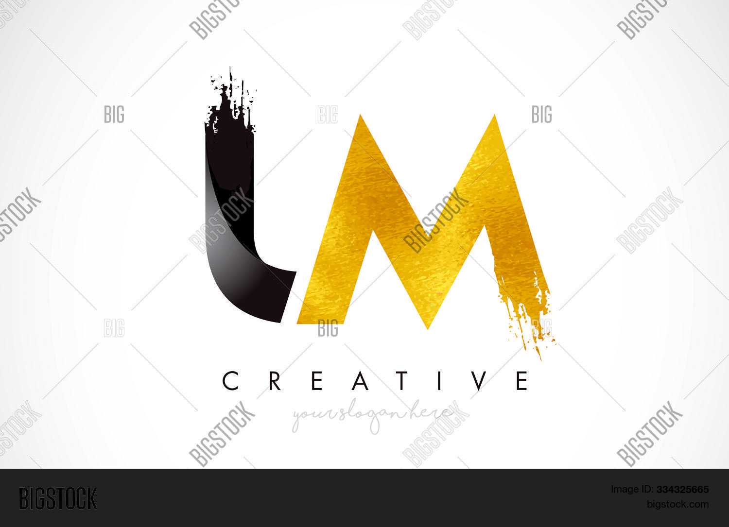 Lm Letter Design Vector & Photo (Free Trial) | Bigstock