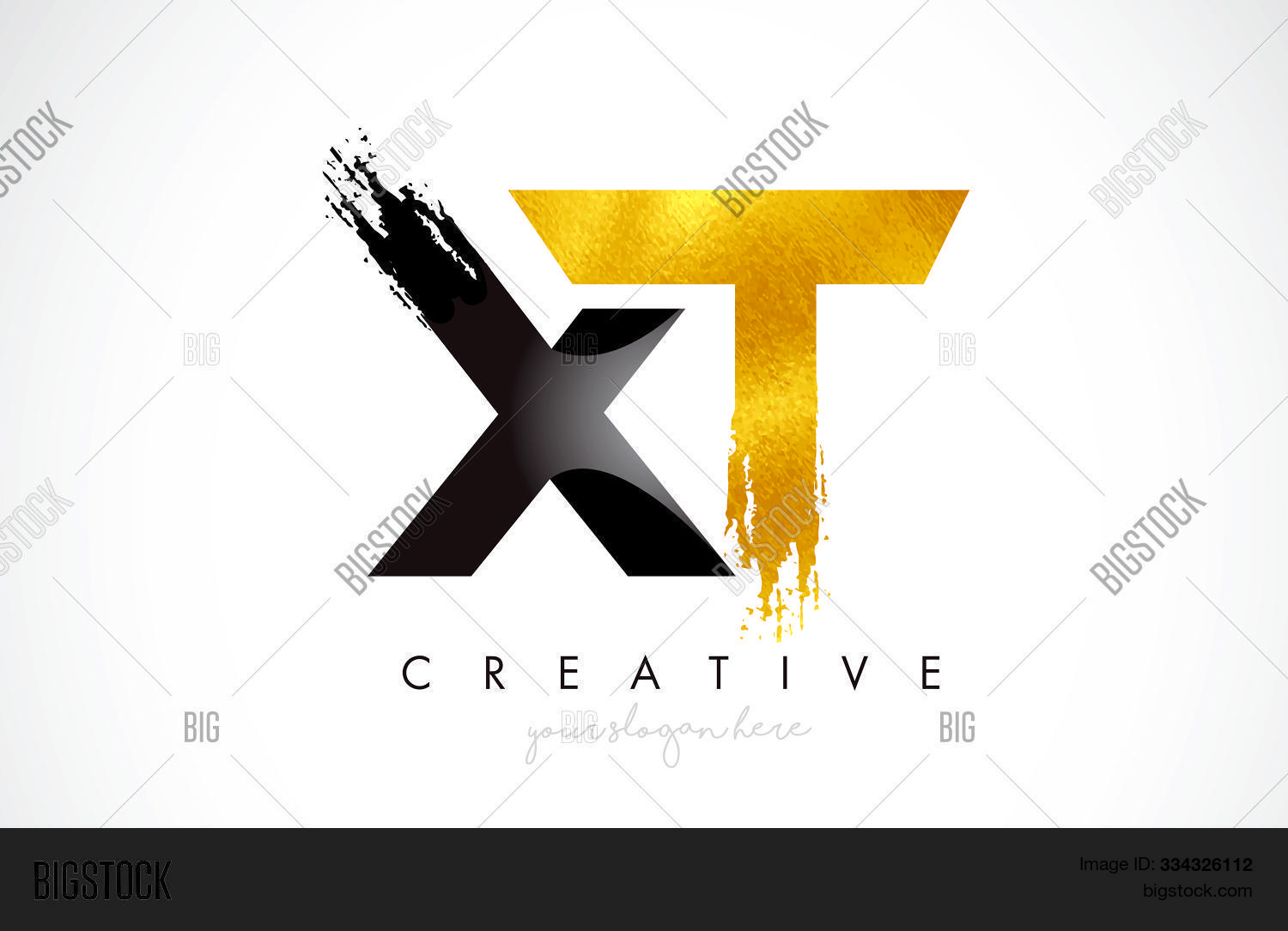 Xt Letter Design Vector & Photo (Free Trial) | Bigstock