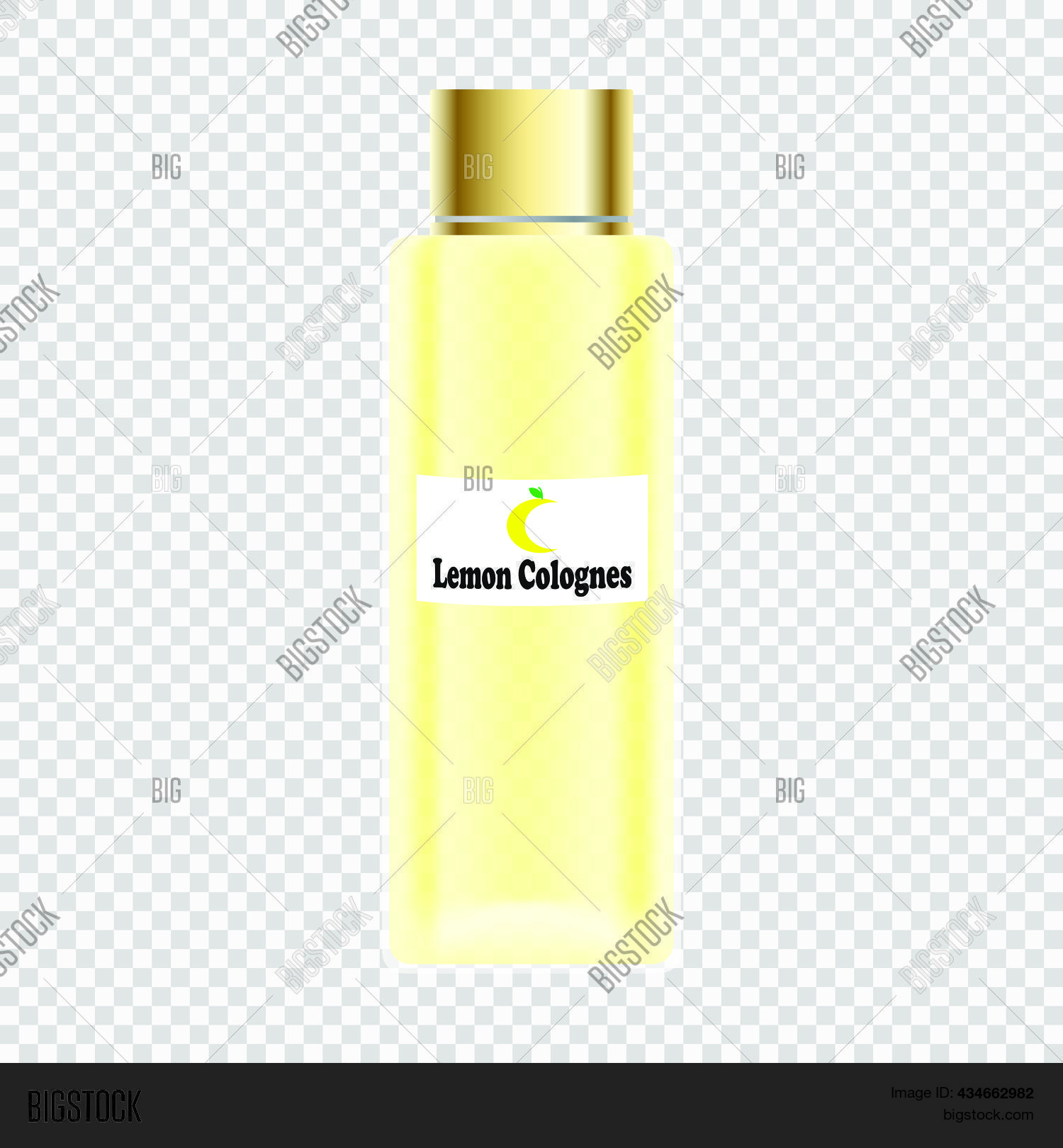 Lemon Cologne Bottle Vector & Photo (Free Trial) | Bigstock