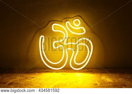 Yellow Neon Sign Om. Image & Photo (Free Trial) | Bigstock