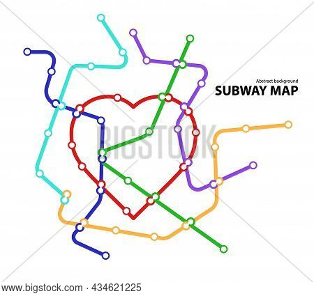 Subway Map. Template Vector & Photo (Free Trial) | Bigstock