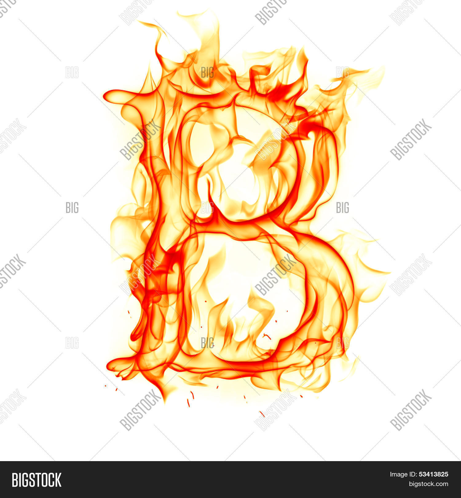 Fire Letter Isolated Image & Photo (Free Trial) | Bigstock