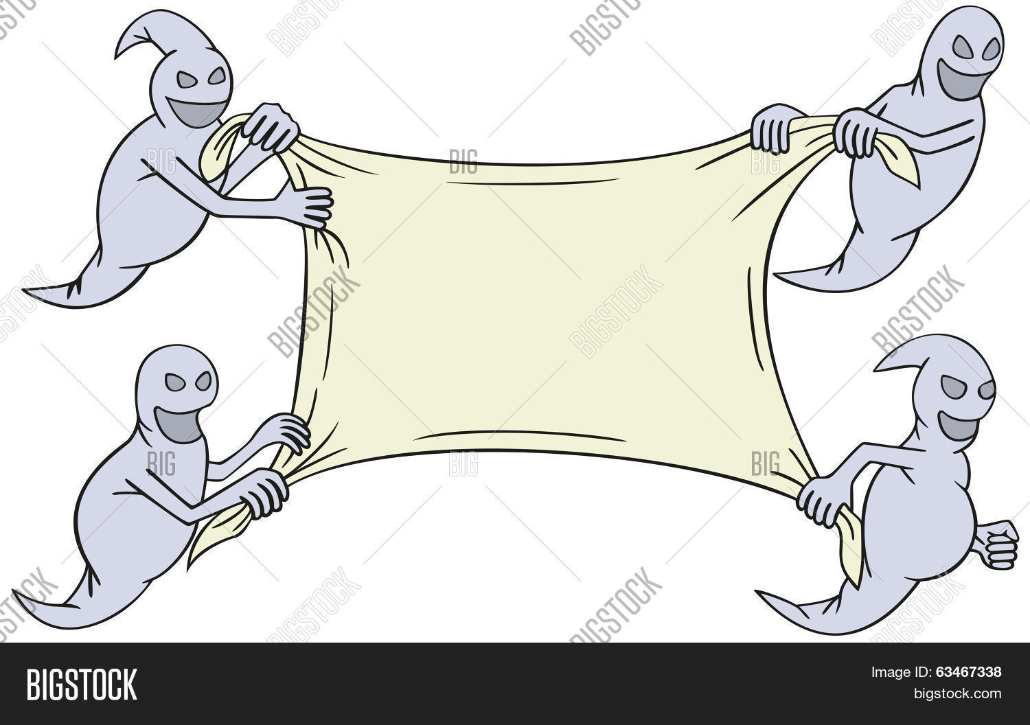 Ghosts Banner Vector & Photo (Free Trial) | Bigstock