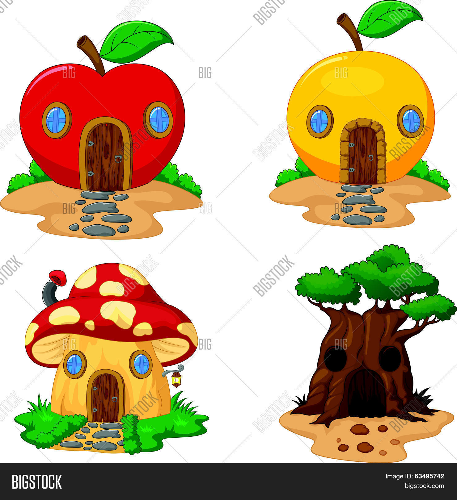 Fantasy House Cartoon Vector & Photo (Free Trial) | Bigstock
