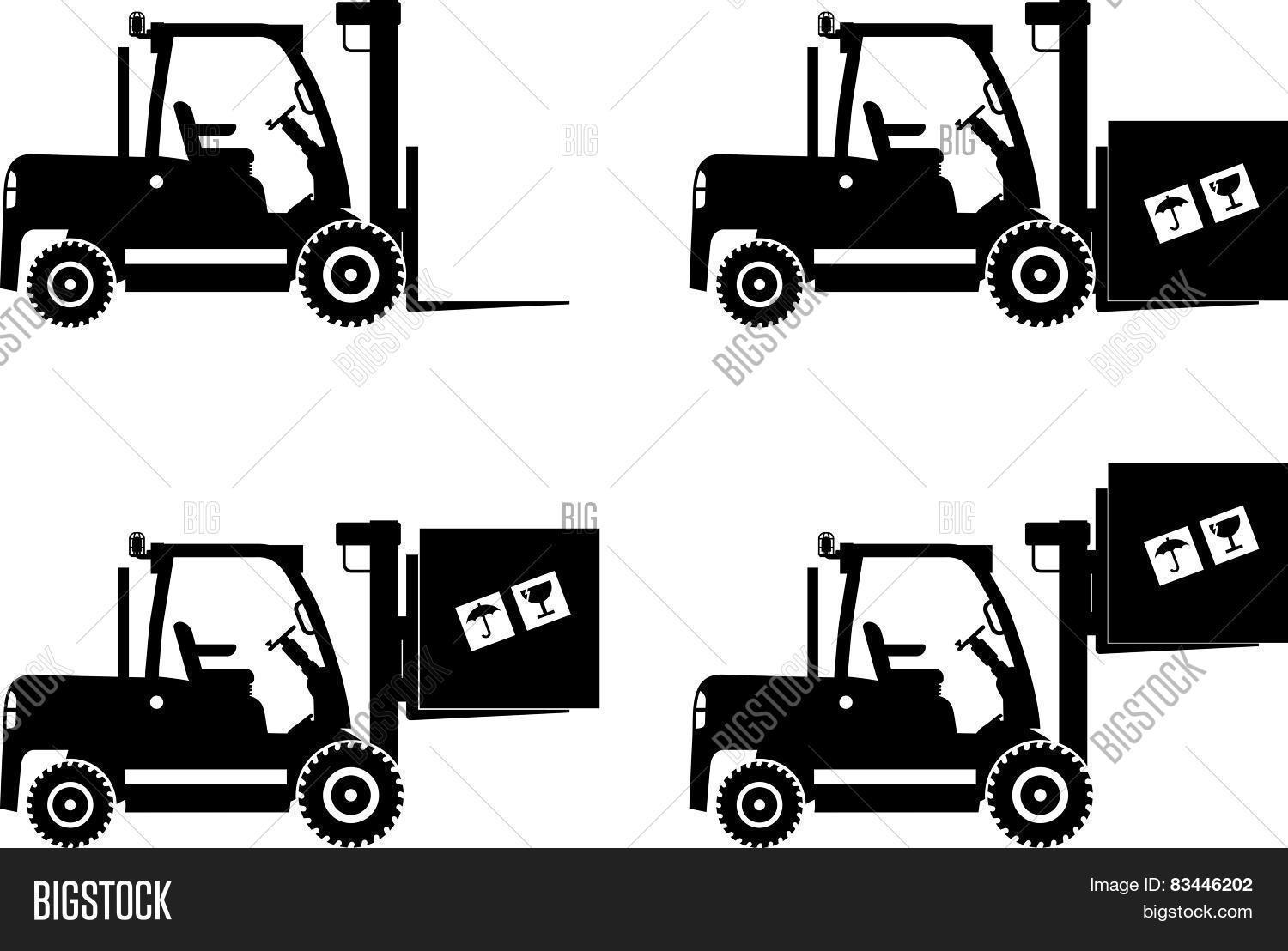 Forklifts. Heavy Vector & Photo (Free Trial) | Bigstock