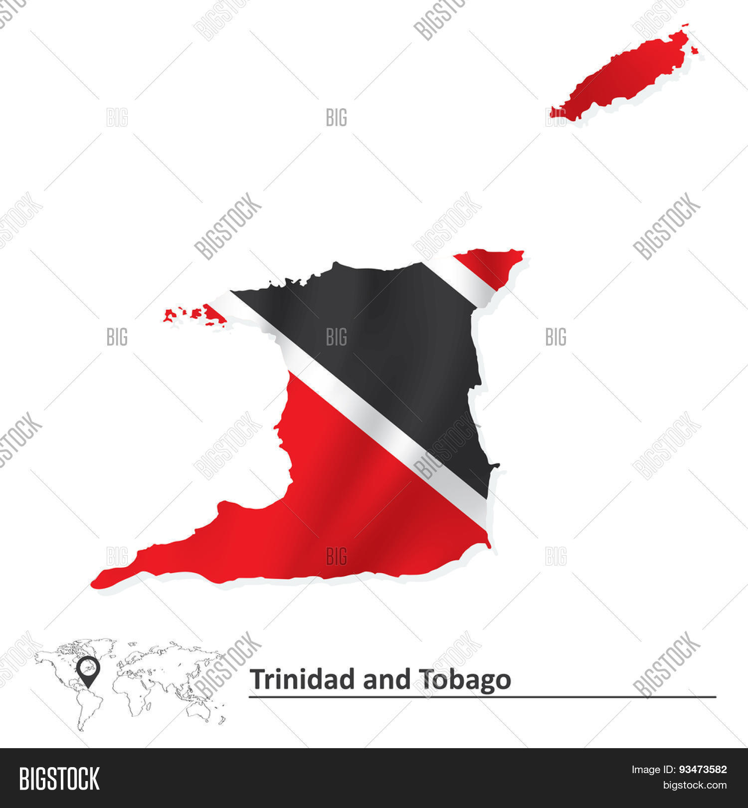 Map Trinidad Tobago Vector & Photo (Free Trial) | Bigstock