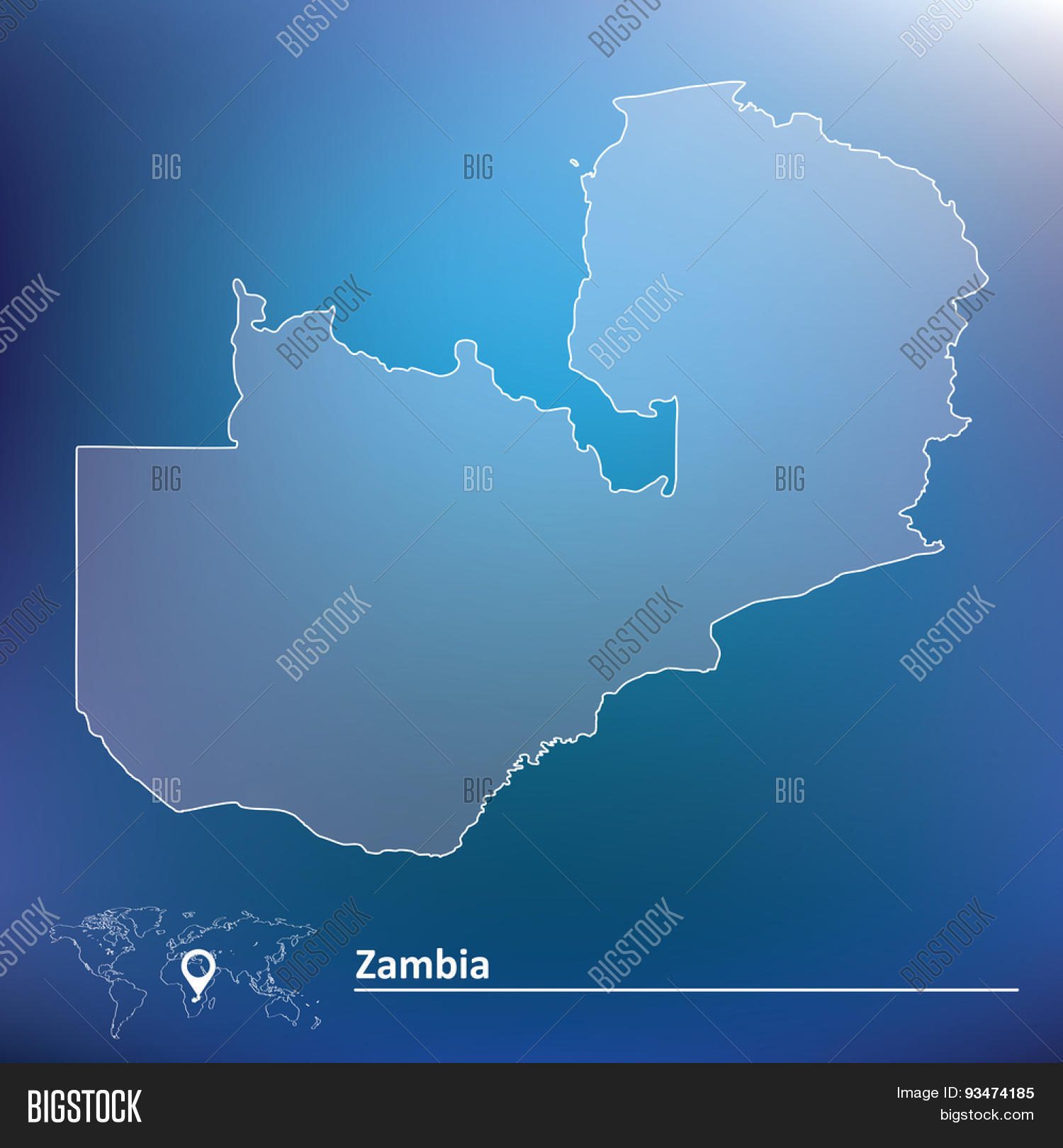 Zambia Political Map Vector Eps Maps Eps Illustrator Map Vector Maps