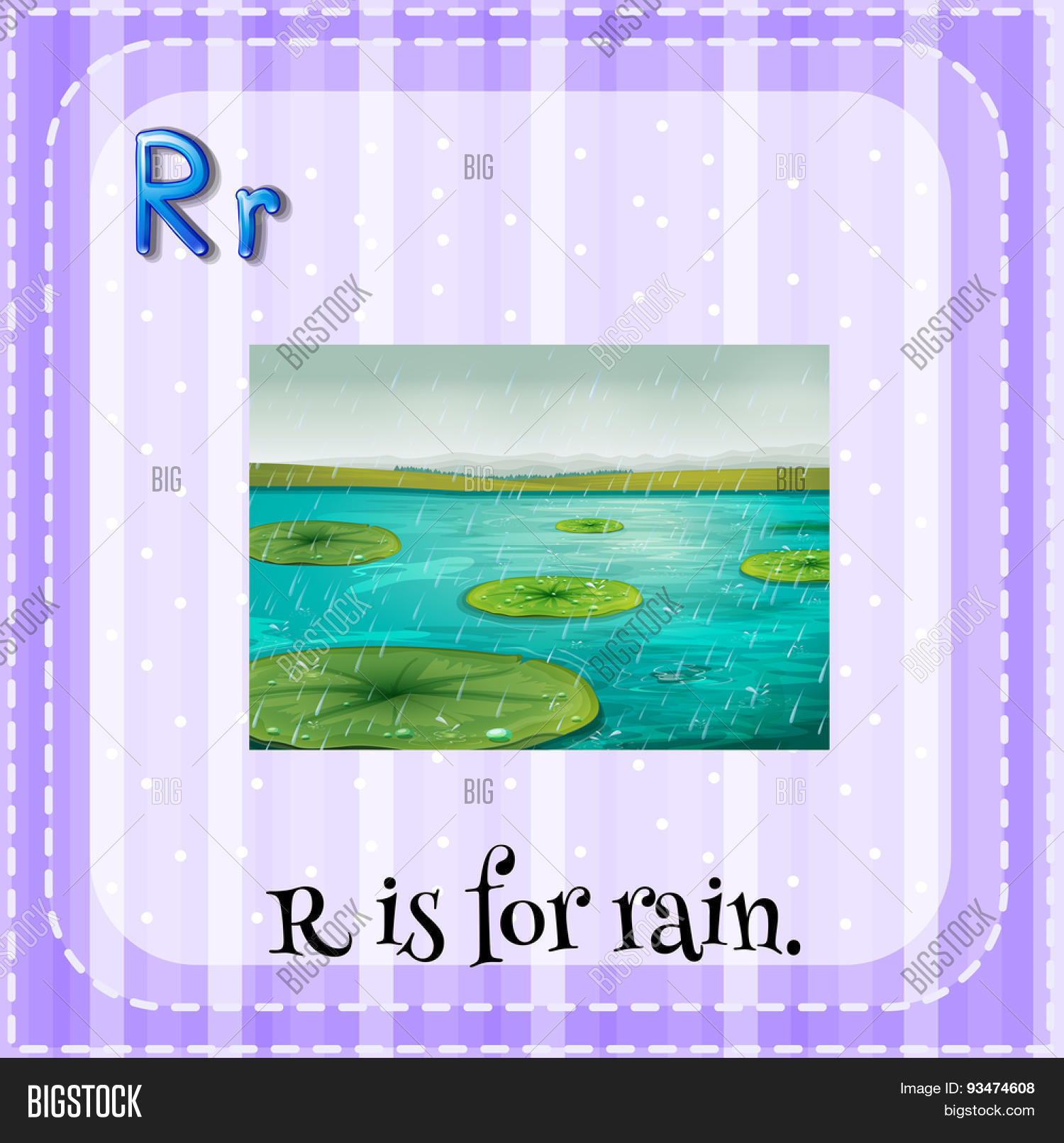 Flashcard Letter R Vector & Photo (Free Trial) | Bigstock